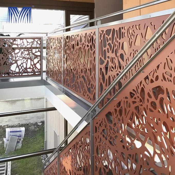 Anodized Aluminum Stair Railing Waterproof Staircase Balustrade Handrail