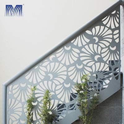 Anodized Aluminum Stair Railing Waterproof Staircase Balustrade Handrail