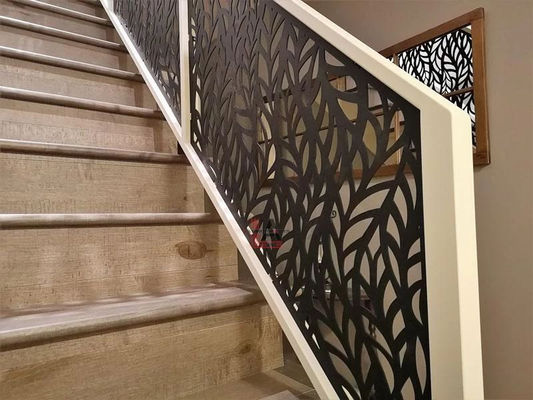Polished Aluminium Stair Balustrade Fireproof Exterior Aluminum Handrail
